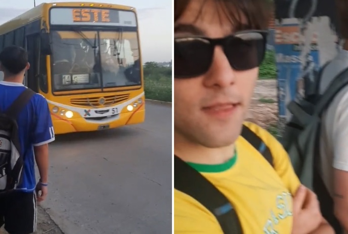 Esperaron media hora el micro en La Plata, finalmente llegó, pero ...